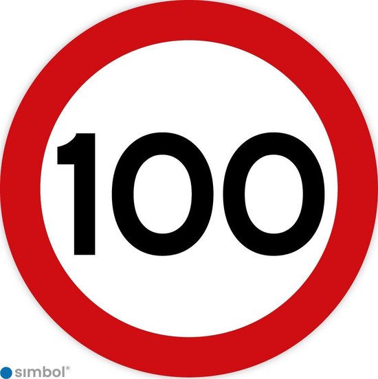 Simbol - Stickers 100 km - Maximaal 100 km/u - Duurzame Kwaliteit ...