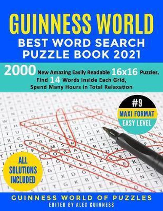 Guinness World Best Word Search Puzzle Book 2021 #9 Maxi Format Easy ...