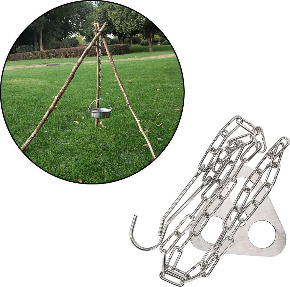 Driepoot BBQ Set - Compact - Kwalitatief materiaal | bol