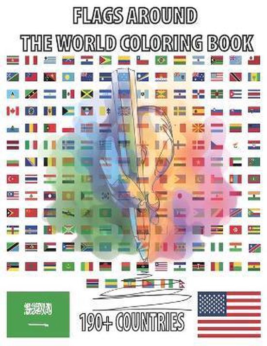 Flags Around The World Coloring Book 190+ countries, Achruin Publishing ...