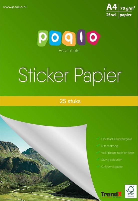 A4 Stickervellen - Sticker Etiketten - 25 Stuks | bol