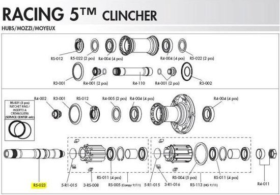 FULCRUM REAR HUB AXLE R5-R7 | bol.com