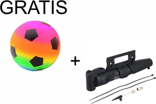 Gratis Regenboogbal maat 5 - Balpomp - Mini Fietspomp | bol.com