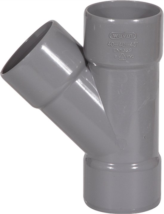 Pipelife pvc t-stuk 45 3xmof 40 l | bol