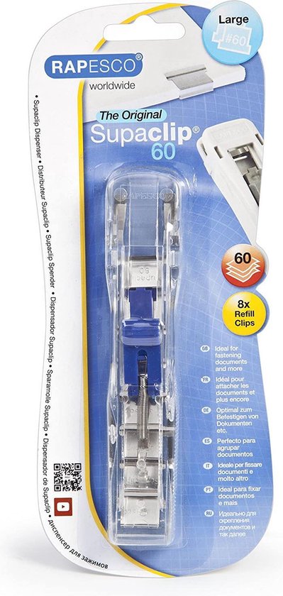 RAPESCO documentclips Supaclip 60, roestvrij staal, 250 stuks | bol