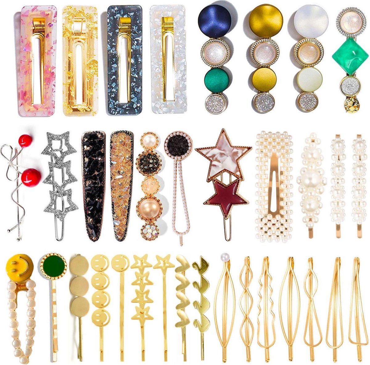 Allerion Haarspelden Set – 38-delig – Voor Dames - Verschillende ...