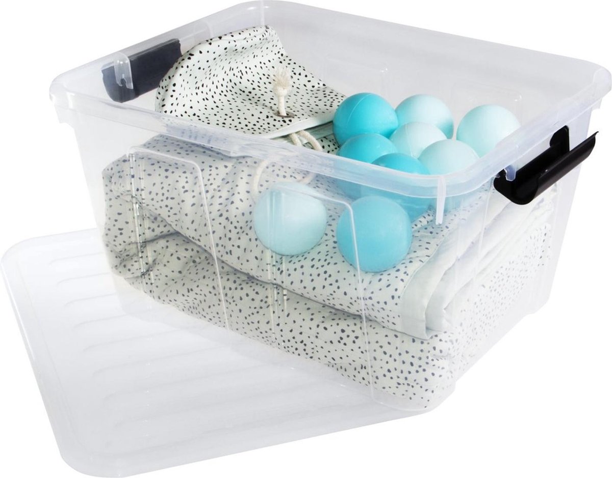 Containerbox met deksel - Plast Team HOME BOX 30L KWALITEIT | bol.com