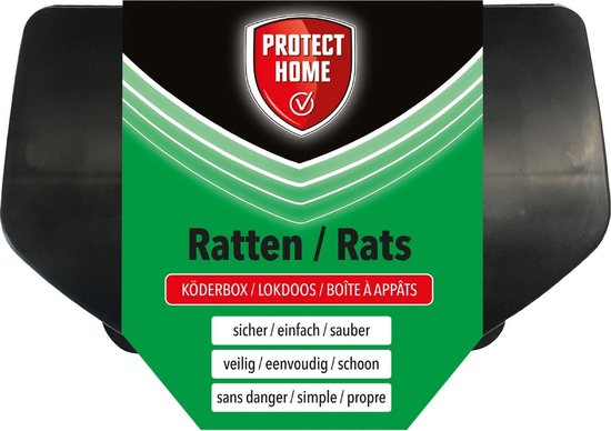 Protect Home Voerdoos Ratten Plastic - Ongediertebestrijding - 1 stuk | bol