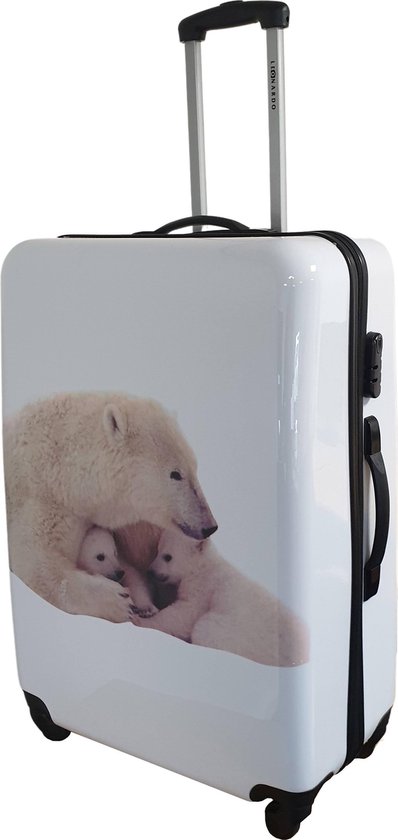 Grote Lichtgewicht koffer Ijsbeer 90Liter - Reiskoffer - Zwenkwielen ...