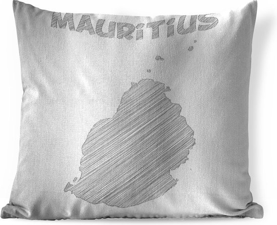 Sierkussen décoratif Illustration de l'île Maurice pour l'intérieur ...