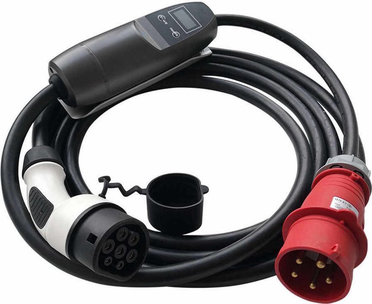 Khons Type 2 Portable Laadpunt met Rode CEE - 32A 3 fase 3 fase 32A | bol