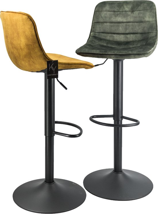 Barkruk velvet oker | bol.com