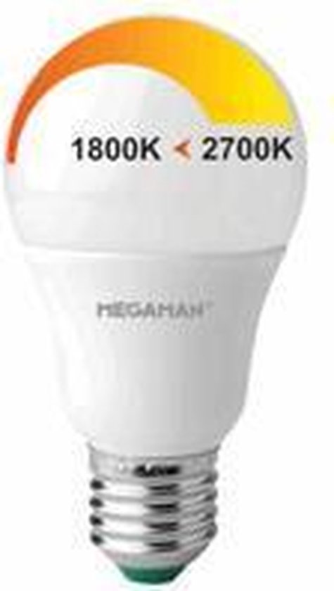 MEGAMAN - LED Lamp - Hatso - A60 - E27 Fitting - Dim to Warm Dimbaar ...