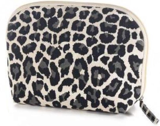 Beauty Makeup Etui – Panterprint – Zwart/Grijs – 28x18x8 cm | bol.com