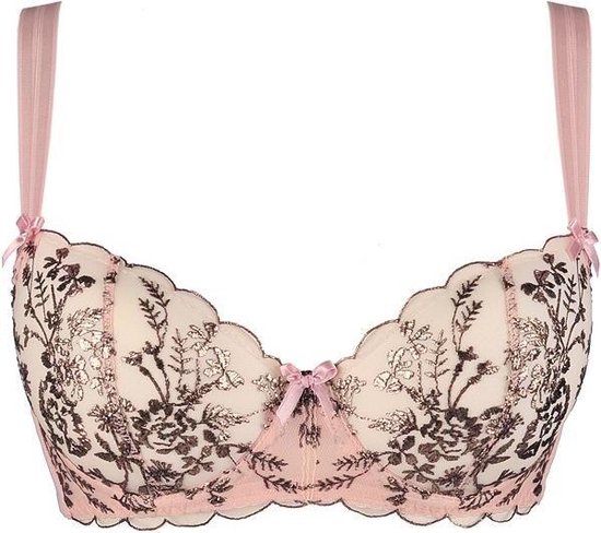 Doorzichtige beha roze met goud Cup: 80E | bol.com