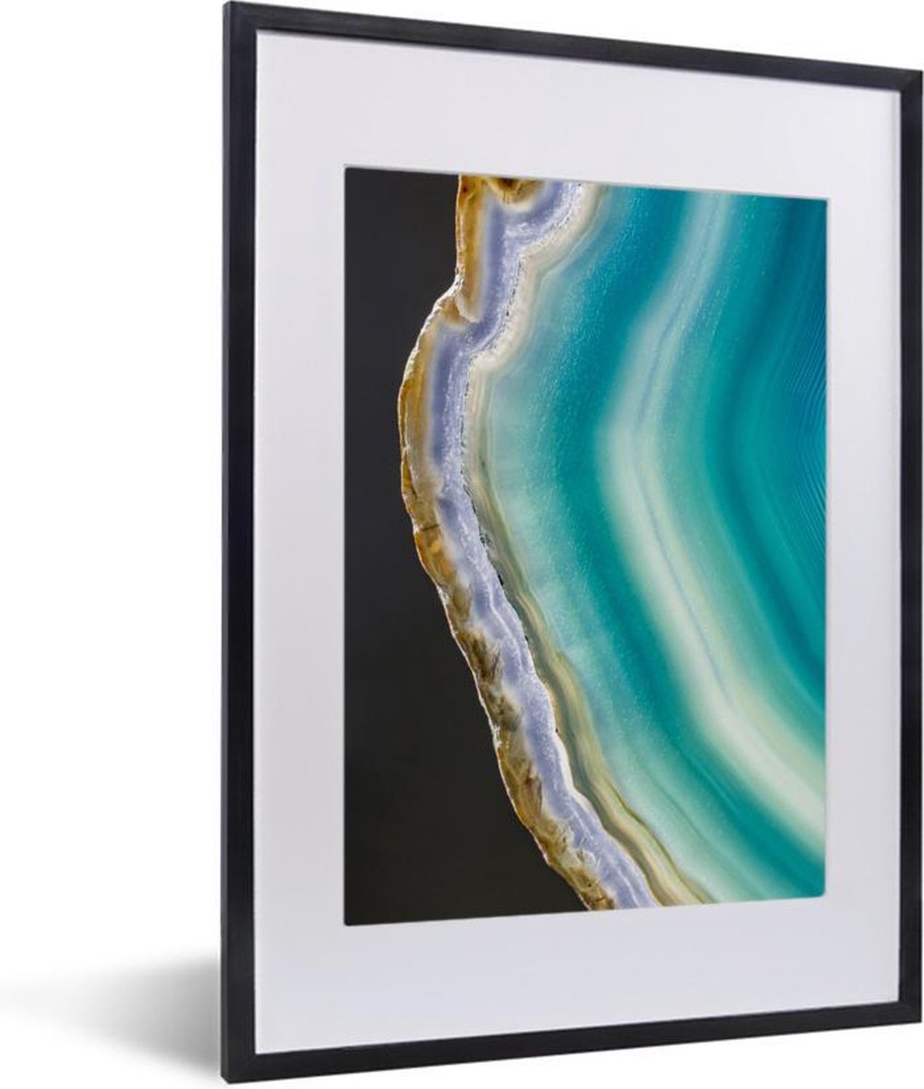 Gros plan d'une agate turquoise | bol.com