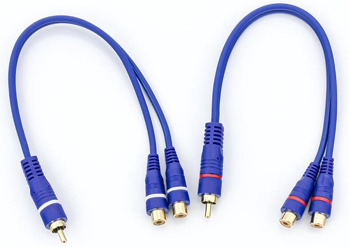 Tulp Splitter - RCA Splitter - set van 2 kabels - 2x female 1x male ...