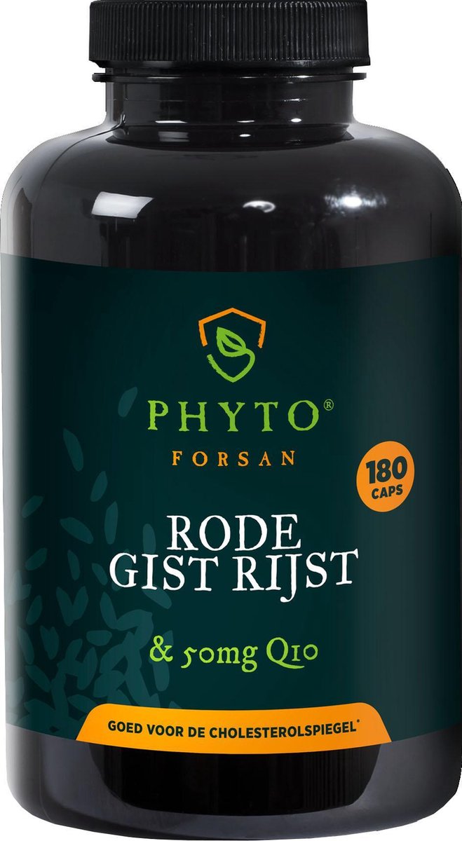 Rode gist rijst & 50 mg Q10 voordeelverpakking 180 capsules | bol.com