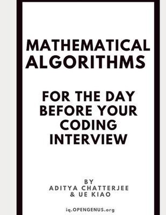 Day Before Coding Interview Dci Coding Interview Patterns Mathematical Algorithms Bol 3445