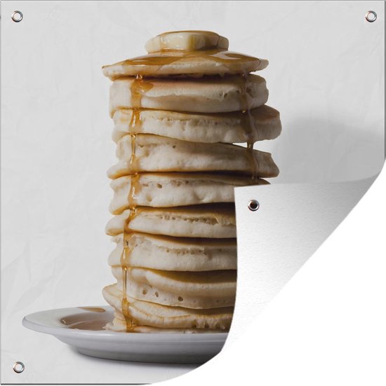 Tuinposters Stapel dikke pannenkoeken - 50x50 cm | bol.com