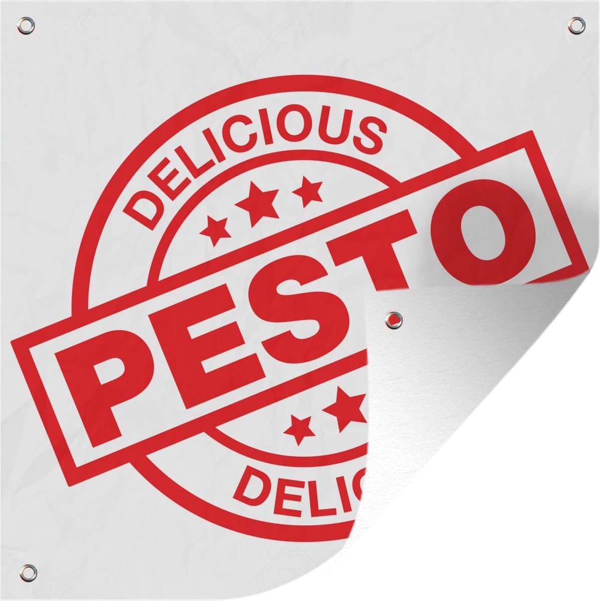 Une illustration d'un poster de jardin étiquette pesto 50x50 cm - petit ...