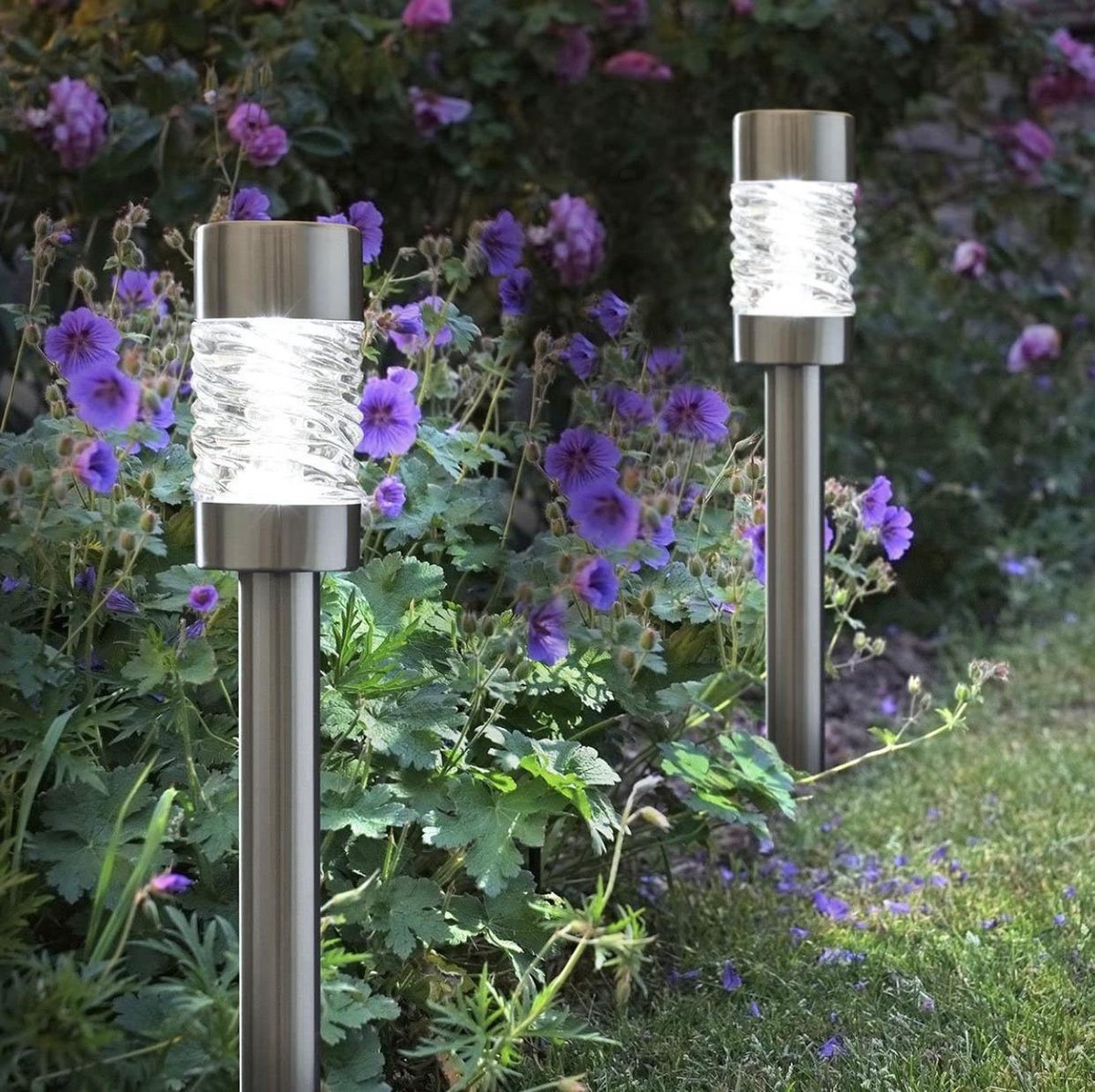 6x Premium luxe tuinverlichting op zonne energie - solar ...