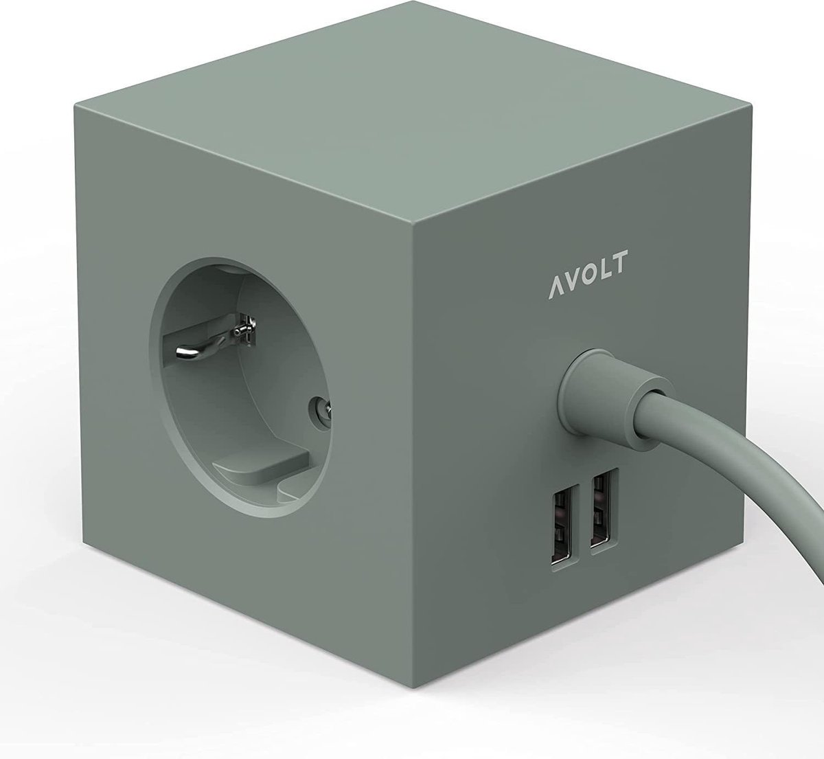 Meervoudige Stekkerdoos Kubus met 3 Stopcontacten en 2 USB-Poorten ...