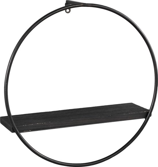 wandrek Industrieel - Wandkast - Wandrek Metaal Zwart - Wandrek Rond ...