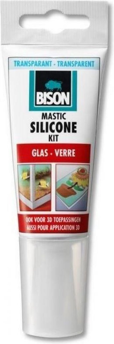bol.com | Bison Siliconenkit Glas Tube - Transparant - 60 ml