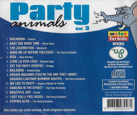 Party animals vol 3 olifant cd met party, verieus | CD (album) | Muziek ...