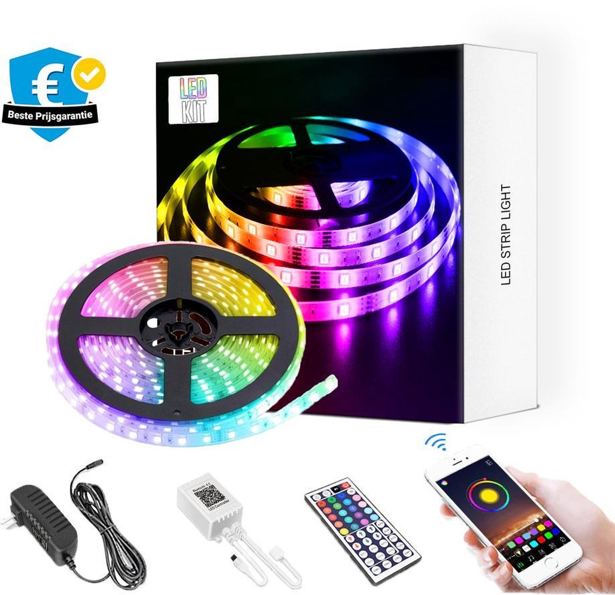 LED-Kit - Led Strip - 10 Meter - RGB - App + Afstandsbediening ...