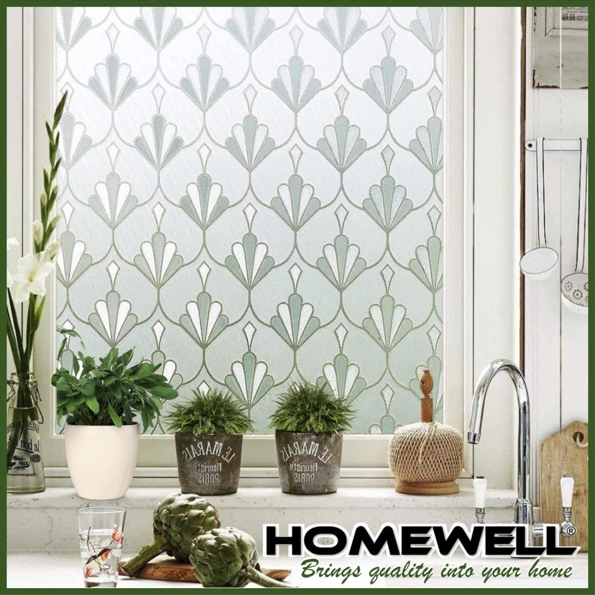 Homewell Raamfolie HR++ Statisch & Zonwerend - Anti inkijk Zelfklevend ...