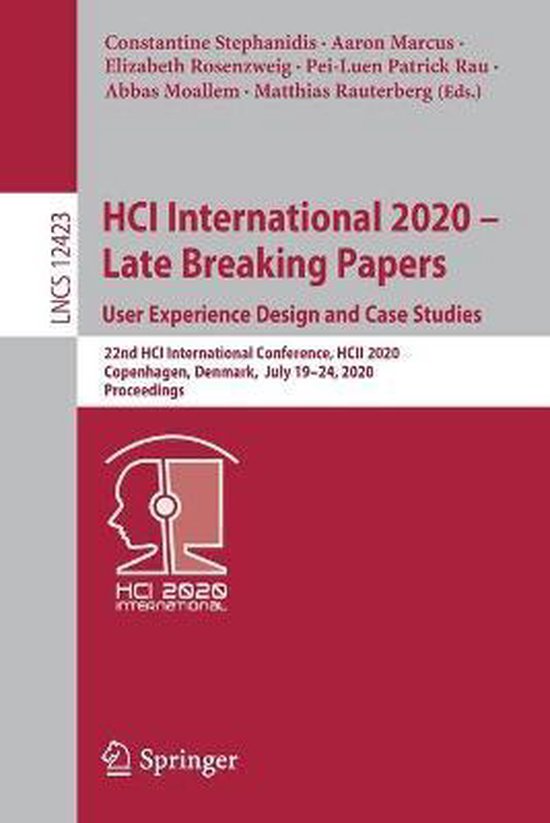HCI International 2020 - Late Breaking Papers: User Experience Design ... HCI International 2020 - Late Breaking Papers: User Experience Design ...