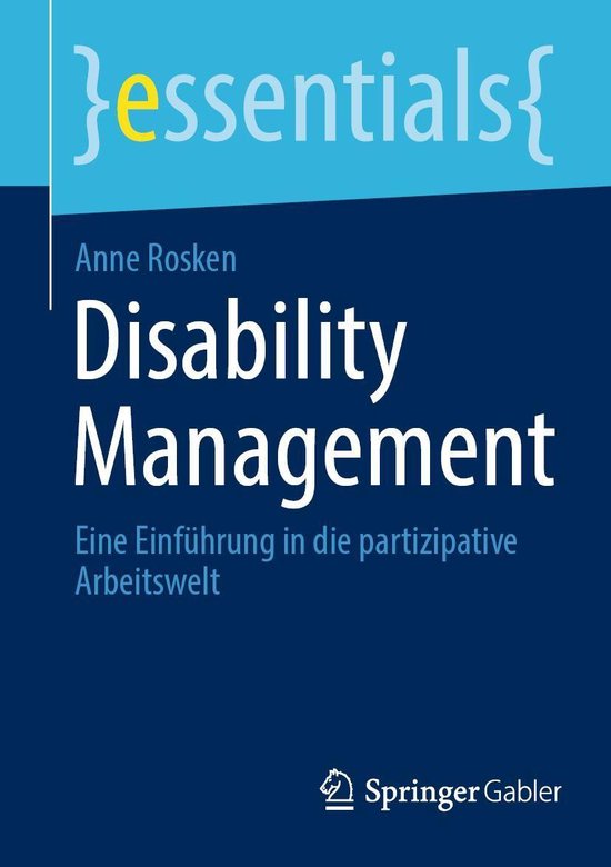 essentials - Disability Management (ebook), Anne Rosken | 9783658333348 ...