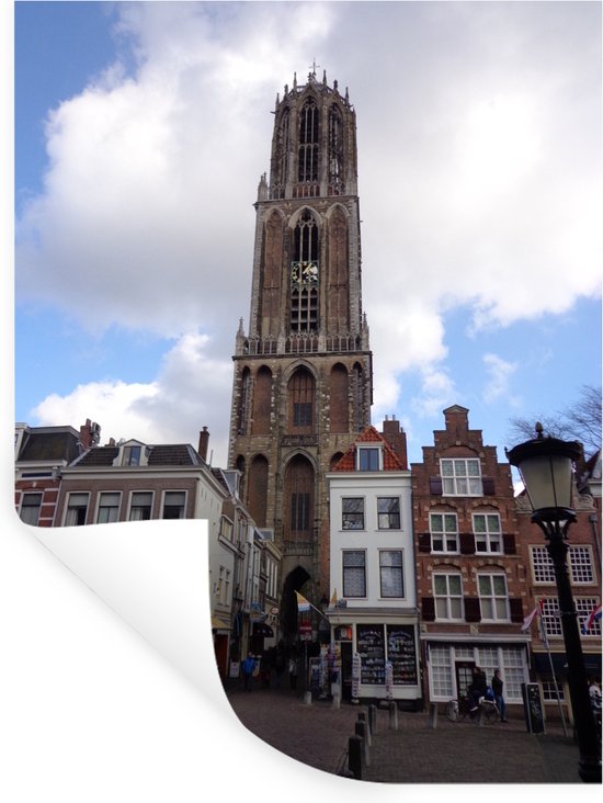 Muurstickers - Sticker Folie - Utrecht - Domtoren - Wolken - 90x120 cm ...