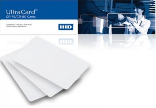 Ultracard PVC card wit dun (0,1) CR80 doos a 1.000 stuks / PVC kaarten ...