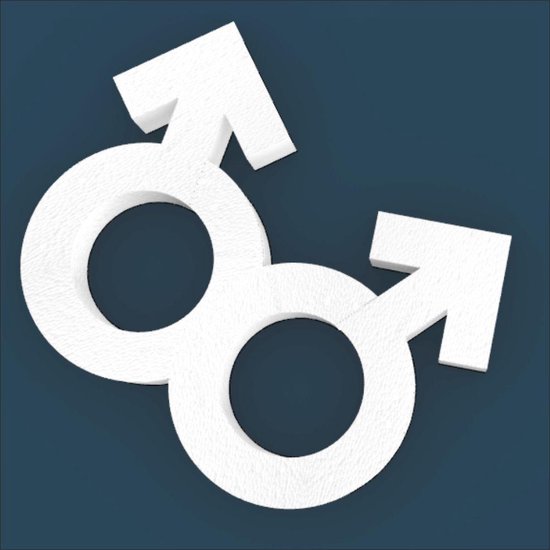 Piepschuim - Man-Man Symbool - hobbybasisvoorwerp - 20cm hoog 3cm dik | bol