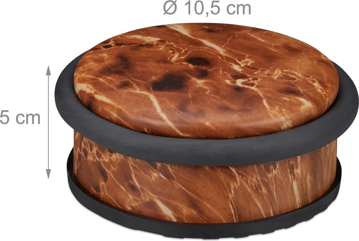 Relaxdays 4x deurstopper binnen - bruin - deurvastzetter - rubber - 5 ...