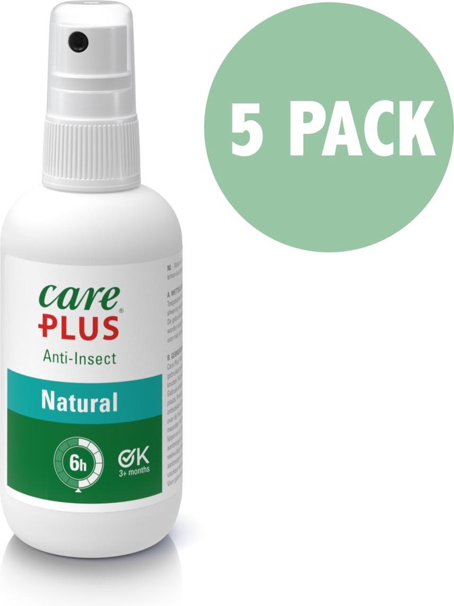 5X Care Plus Natural spray 60 ml - Muggenspray zonder deet geschikt ...