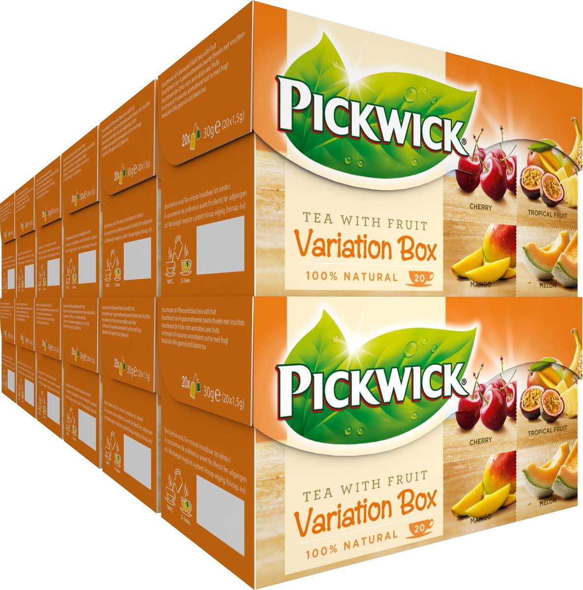 Pickwick Fruit Thee Variatie Oranje - 12 x 20 Zakjes | bol.com