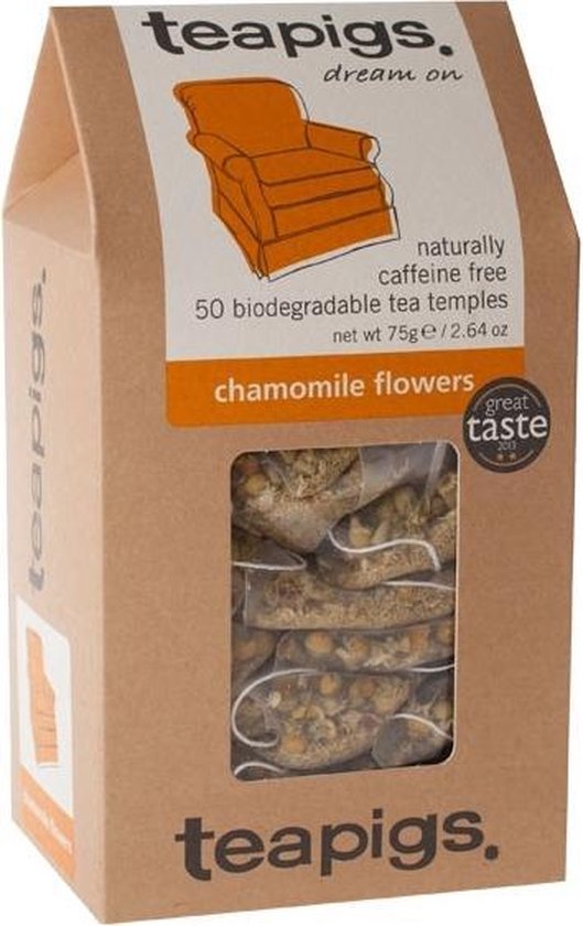 teapigs Chamomile Flowers Kamille 50 Tea Bags - XL pack | bol