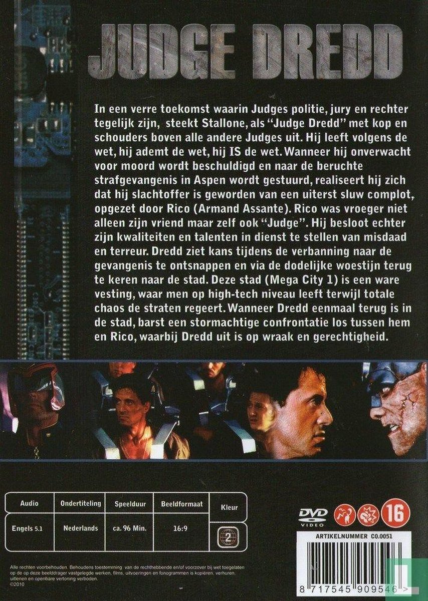Judge Dredd (Dvd), Sylvester Stallone | Dvd's | bol.com