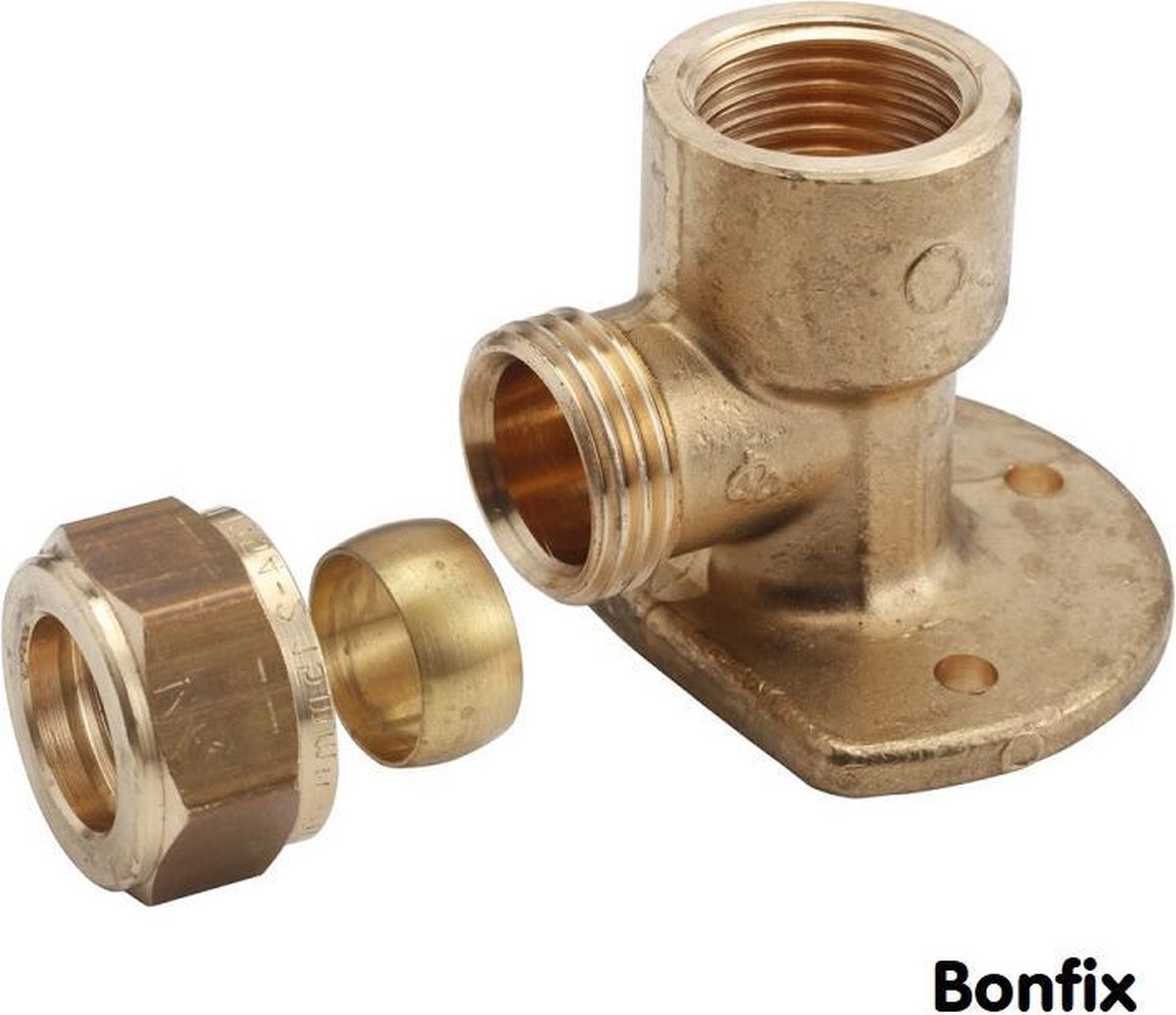 2 stuks Bonfix knel muurplaat 15 mm x 1/2'' | bol