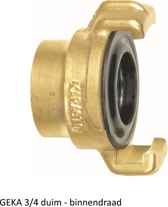 GEKA - 3/4 duim -binnendraad - koppeling - messing | bol