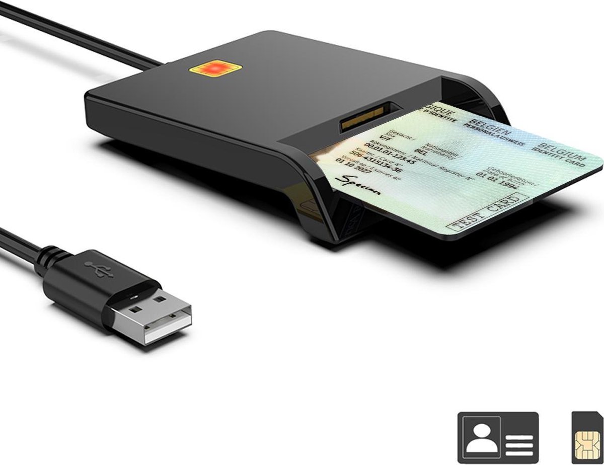 TECHPORT eID Smart CardReader - eID kaartlezer - Kaartlezer ...
