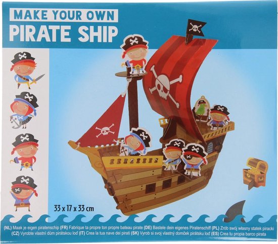 piraten knutsel boot - maak je eigen piraten schip maak je piraten ...