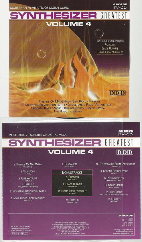 SYNTHESIZER GREATEST Volume 4 - Star Inc., STAR INC. / ED STARINK | CD ...