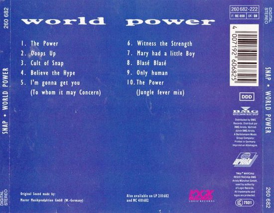 bol.com | World Power, Snap! | CD (album) | Muziek