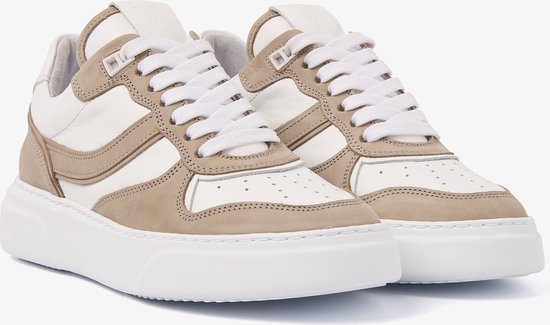 VIA VAI Juno Vayne Sneakers - Leer - Wit Beige - Maat 37 | bol