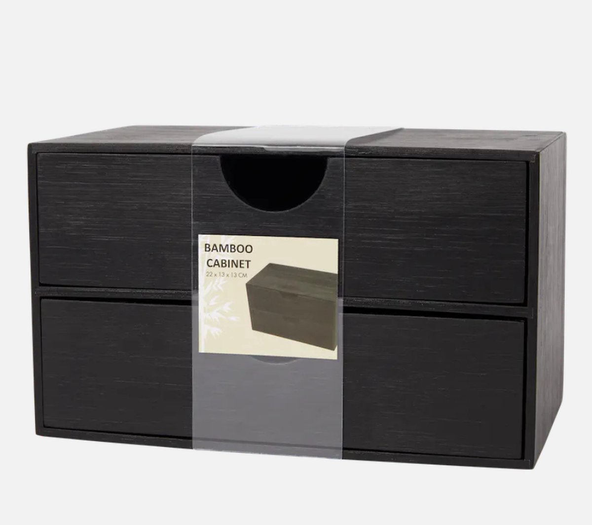 Bamboe kabinet met 2 lades - Bamboe opbergbox - Bamboe opbergkast 2 ...